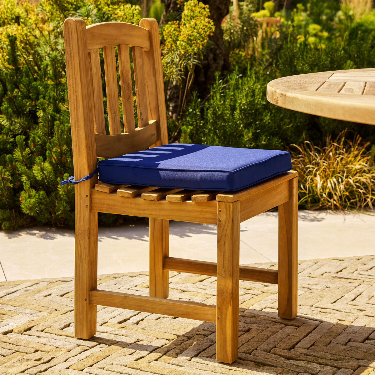 Chair Seat Cushion - Small - Blue | Cotswold Teak
